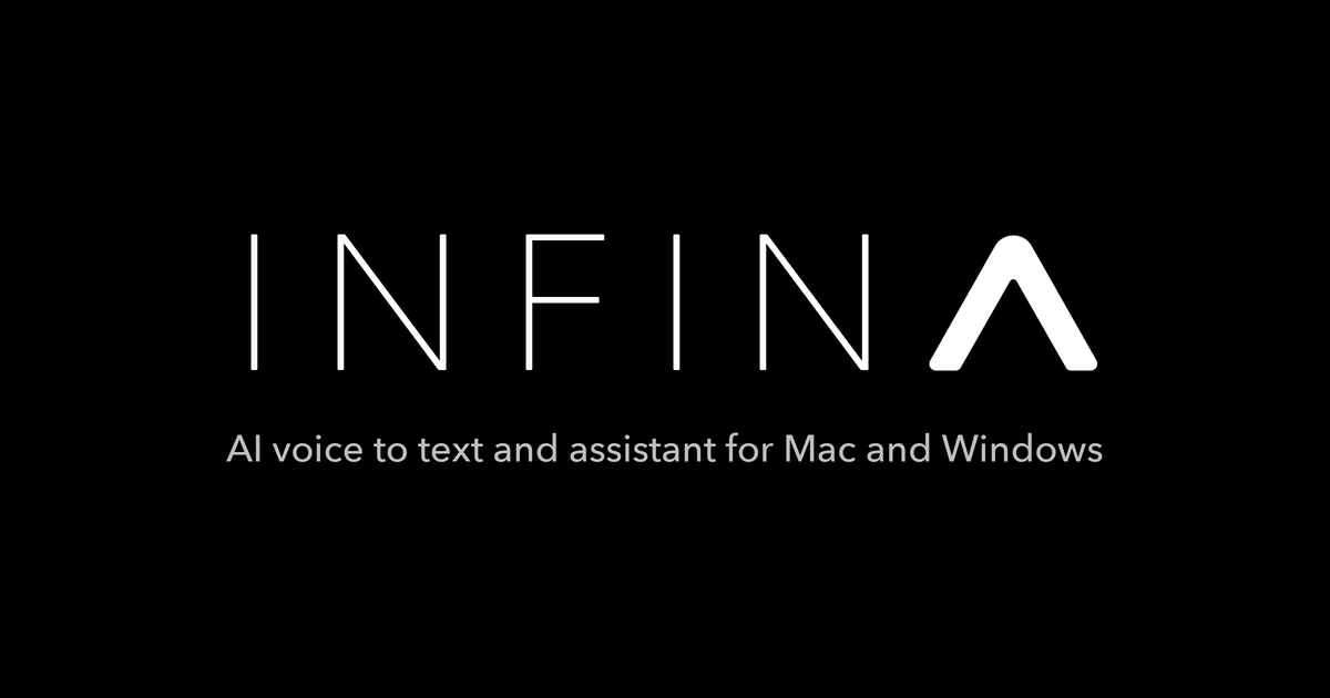 Infina - The AI voice interface built for speed